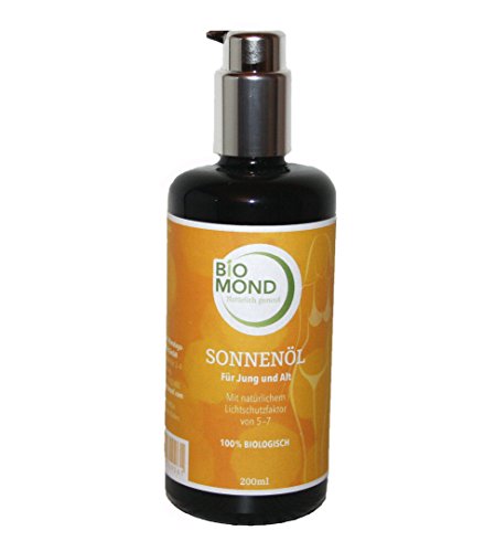 BIO Sonnenöl BIOMOND 200 ml / Naturkosmetik / natürlicher Sonnenschutz ...